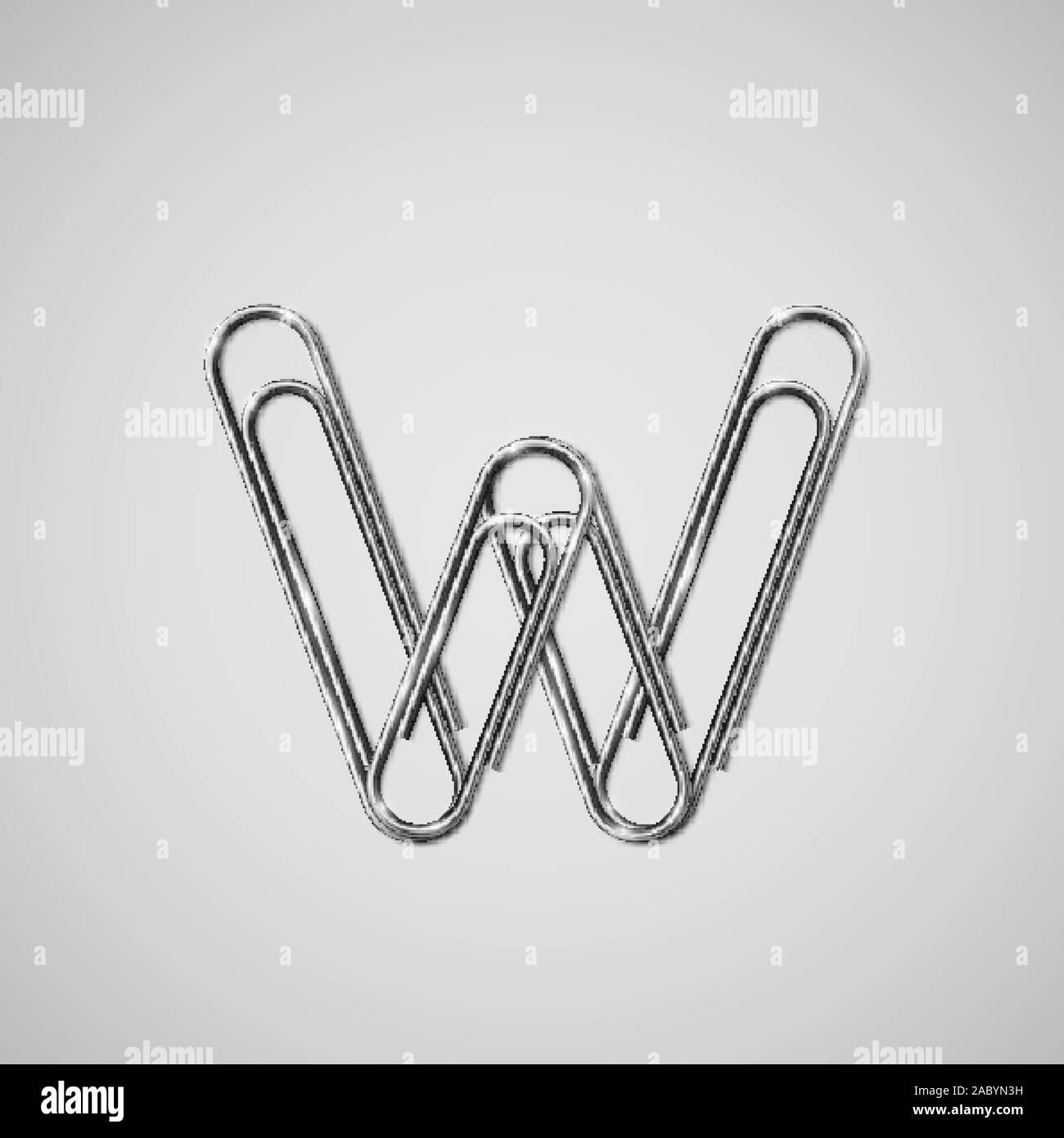 Linked paperclips forming a character, vector Stock Vector Image & Art ...