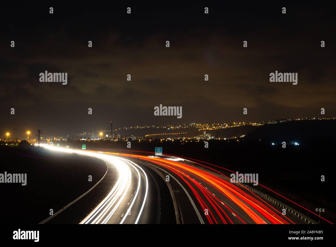Moving Cars in the night Stock Photo - Alamy