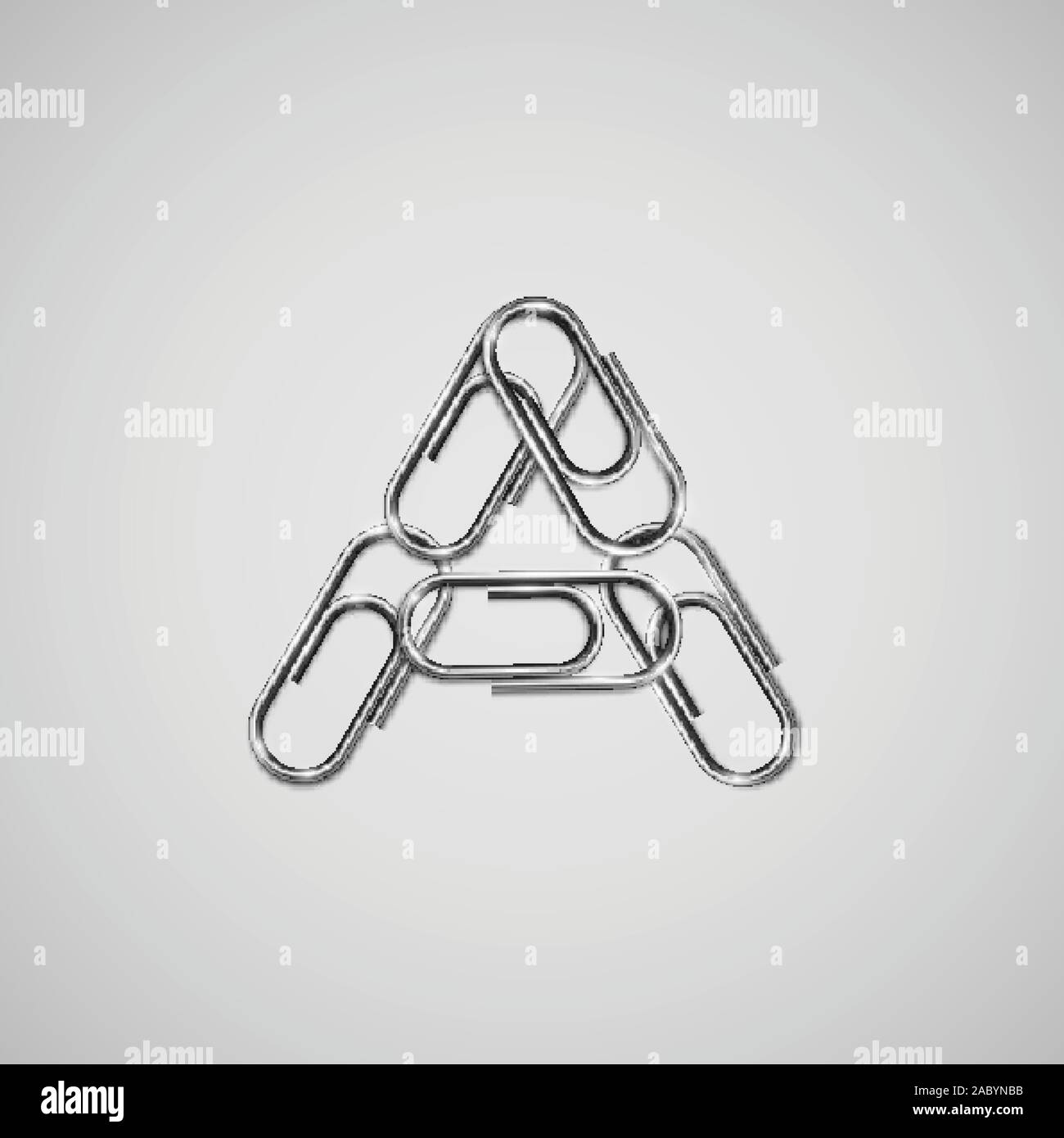 Linked paperclips forming a character, vector Stock Vector Image & Art ...