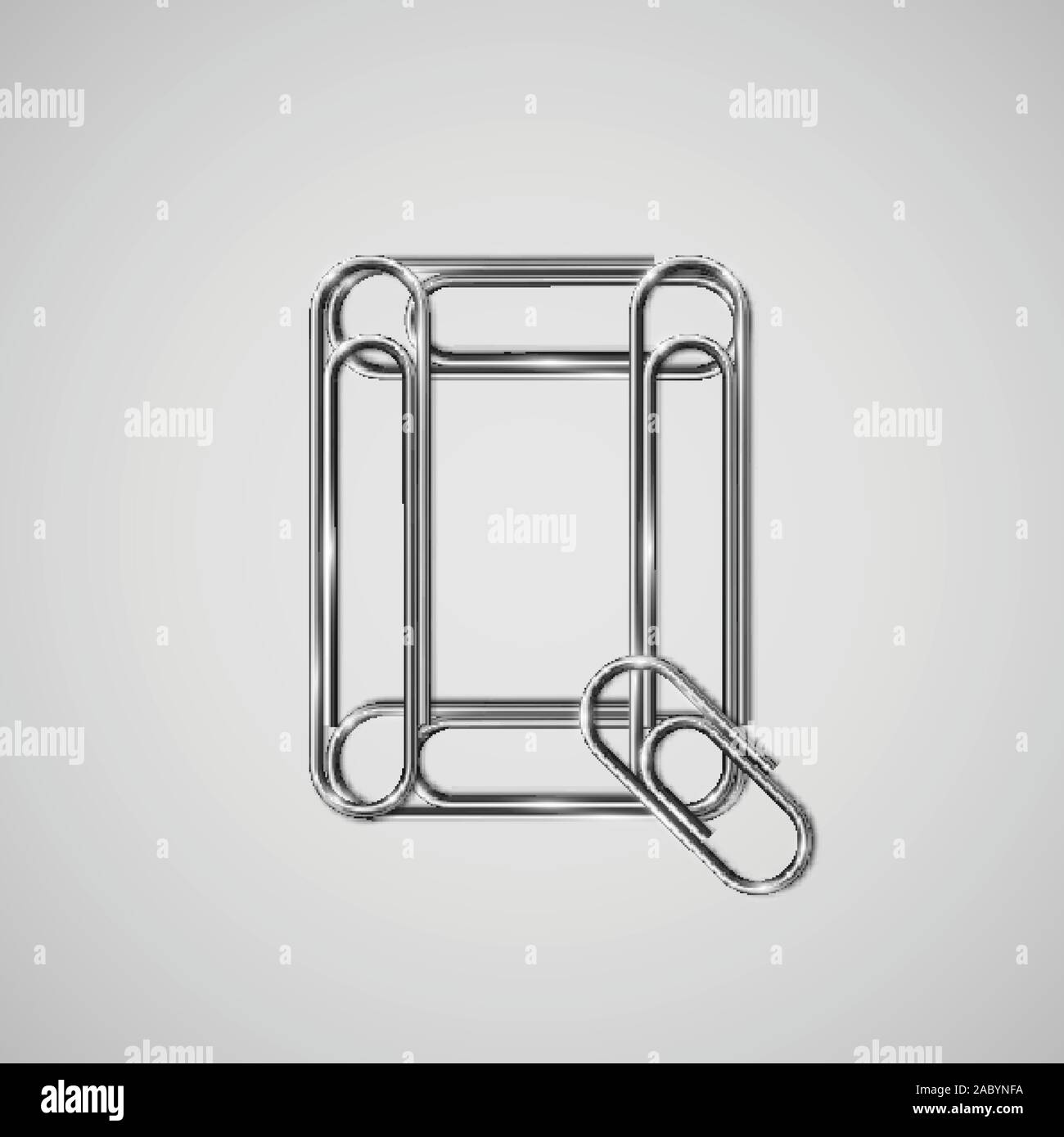 Linked paperclips forming a character, vector Stock Vector Image & Art ...