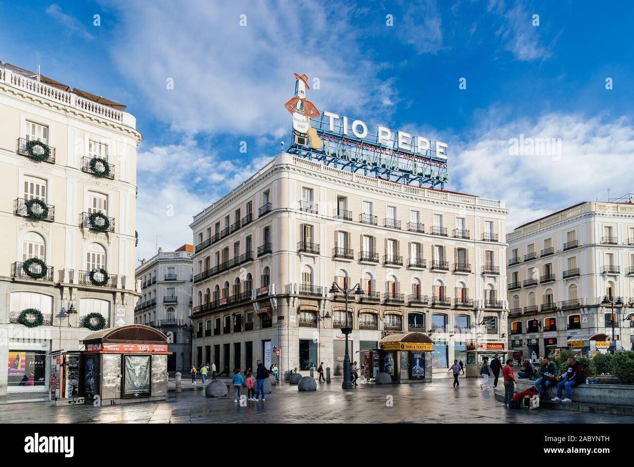 Puerta del Sol square in Madrid, Spain Stock Photo - Alamy