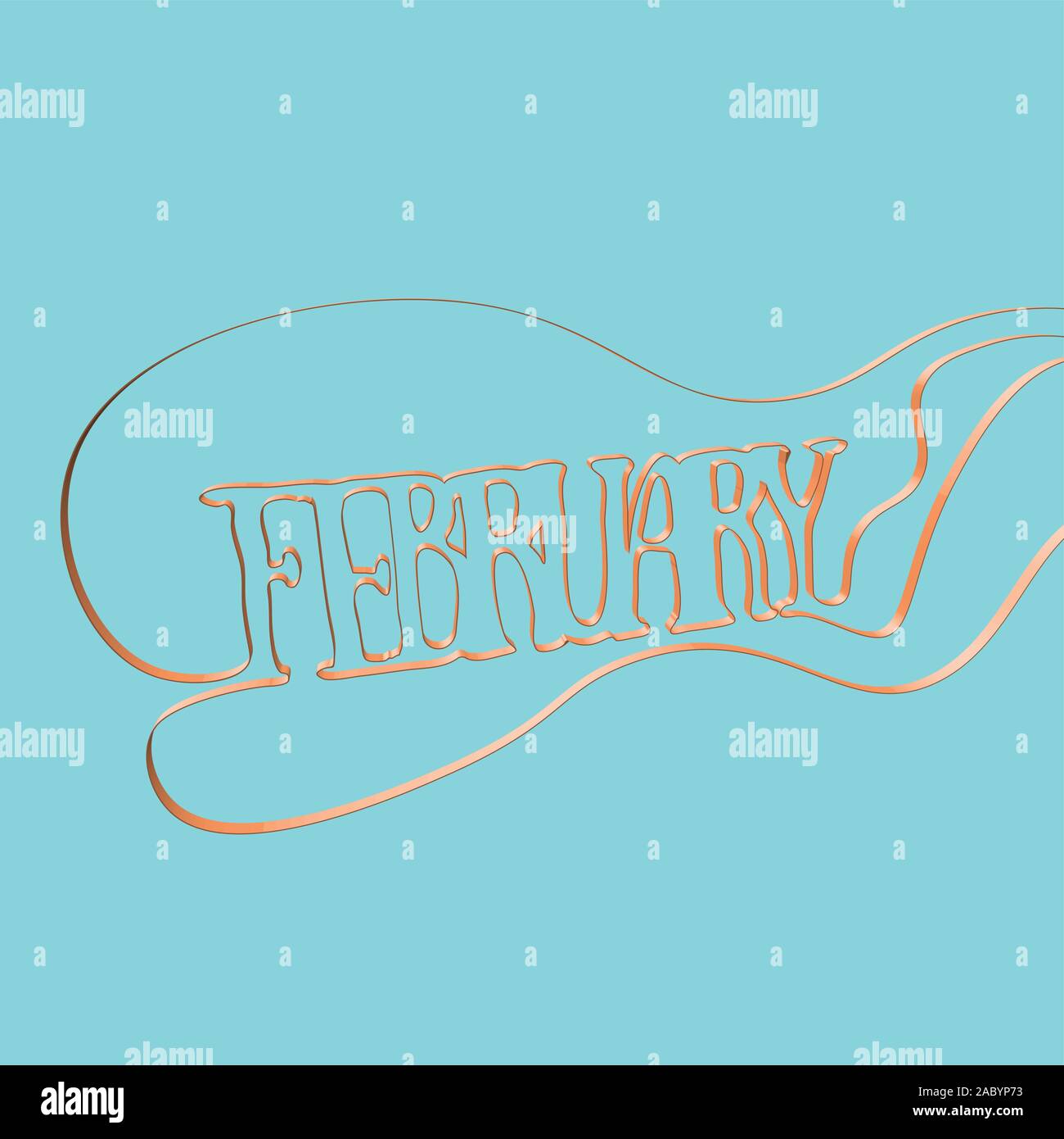Ribbon font forms 'February', vector illustration Stock Vector Image ...