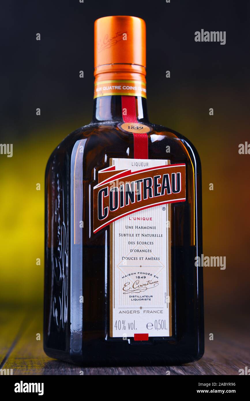 POZNAN, POL - MAR 22, 2019: Bottle of Cointreau, a brand of French ...