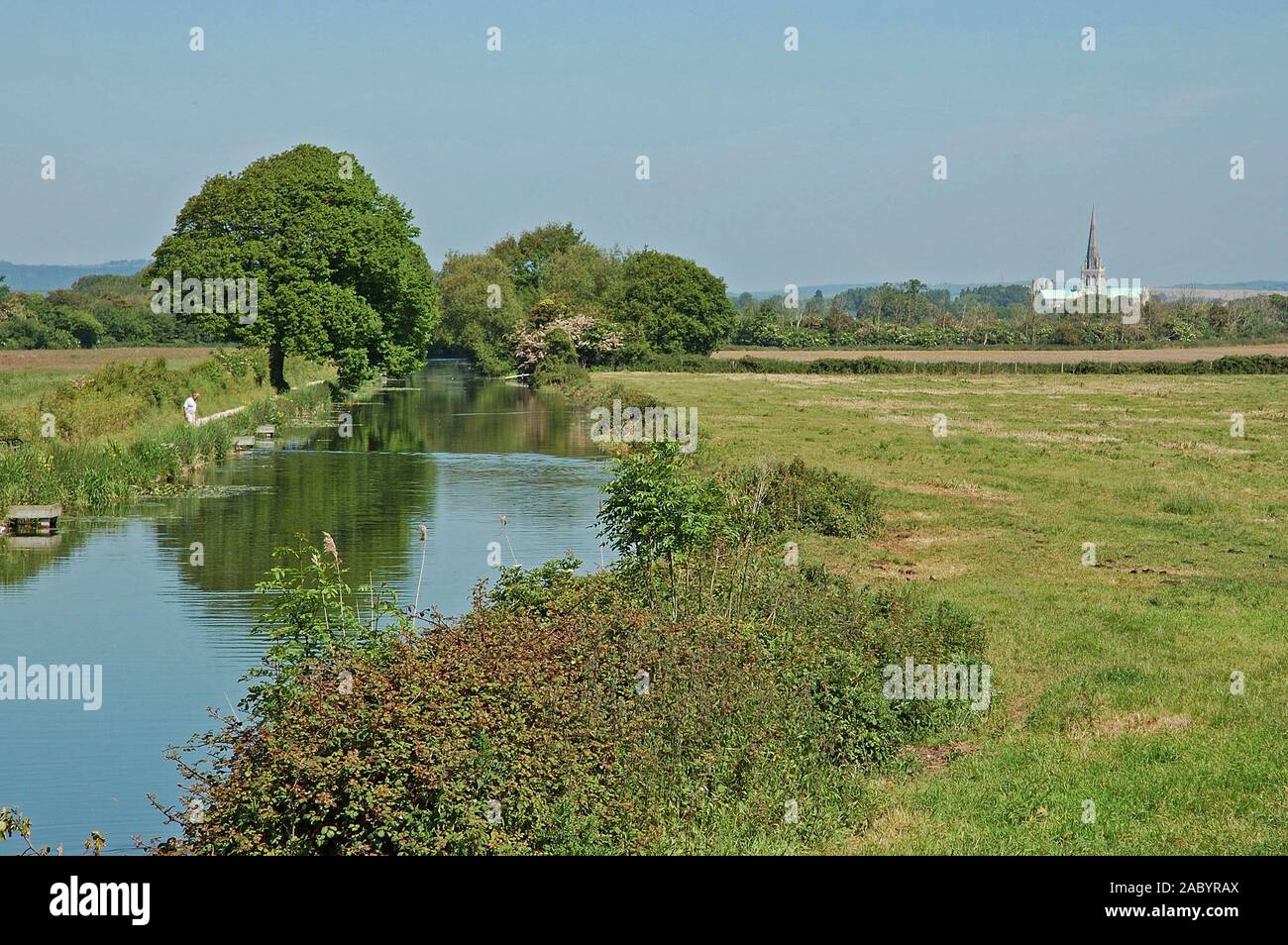 Chichester Ship Canal from Hunston Brdge, looking towards Chichester ...