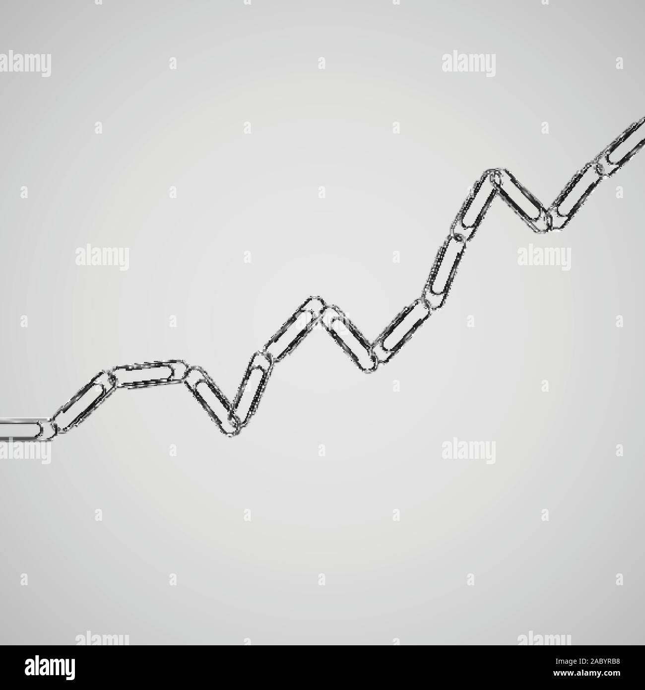 Paperclips linked together, vector Stock Vector Image & Art - Alamy