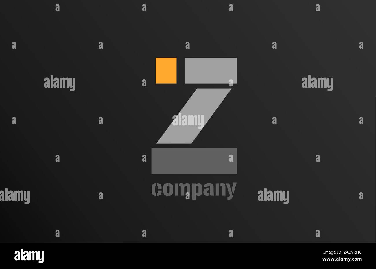 yellow grey letter z alphabet logo design icon for business. Suitable ...