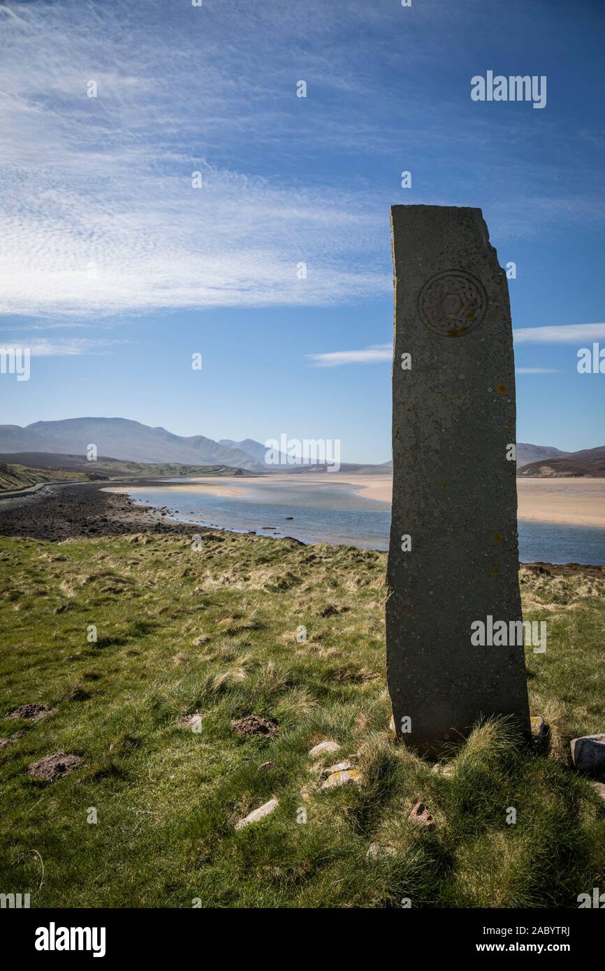 The Keoldale stone on the banks of the Kyle of Durness near to the ...