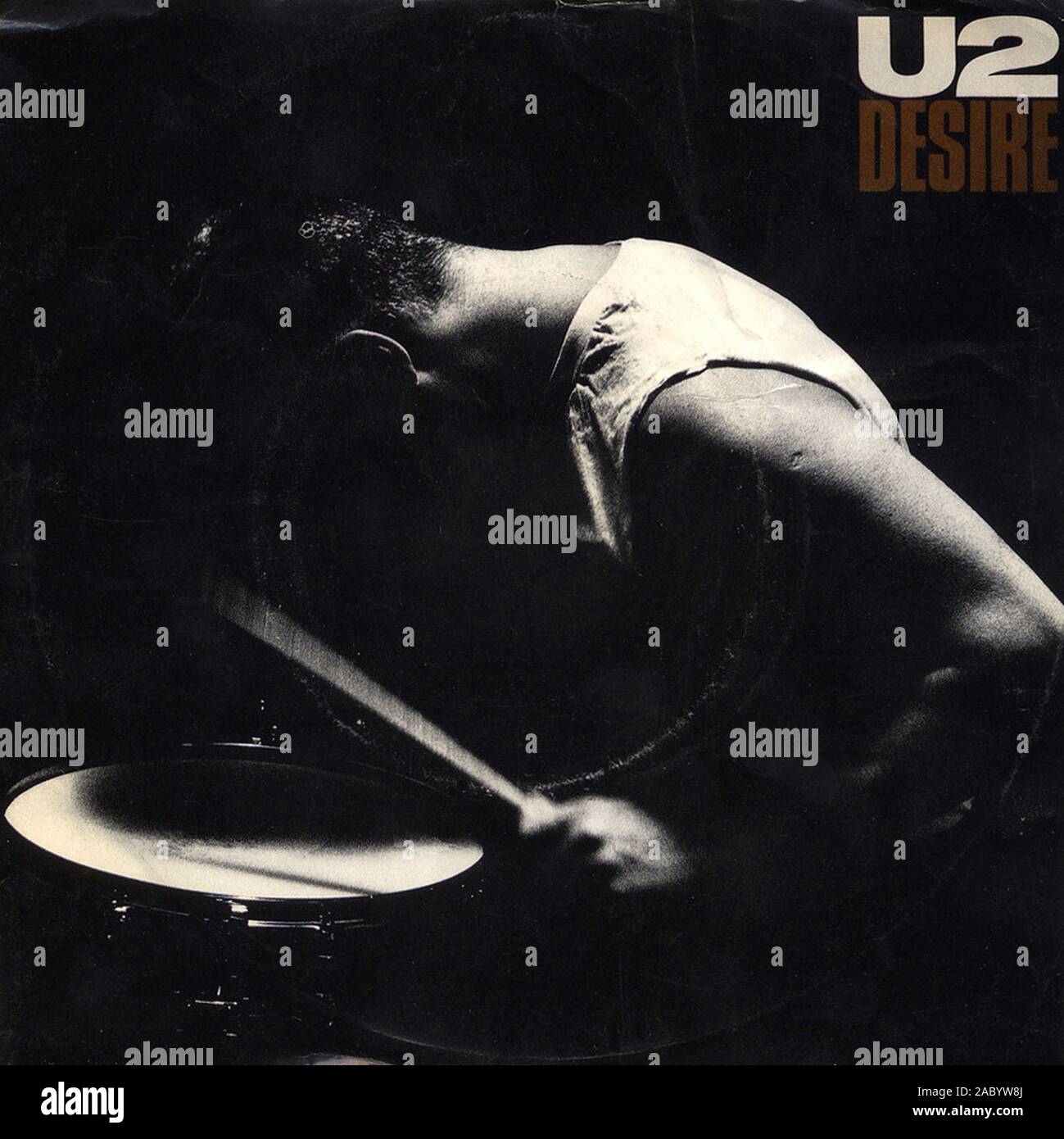 U2 - Desire - Vintage vinyl album cover Stock Photo - Alamy