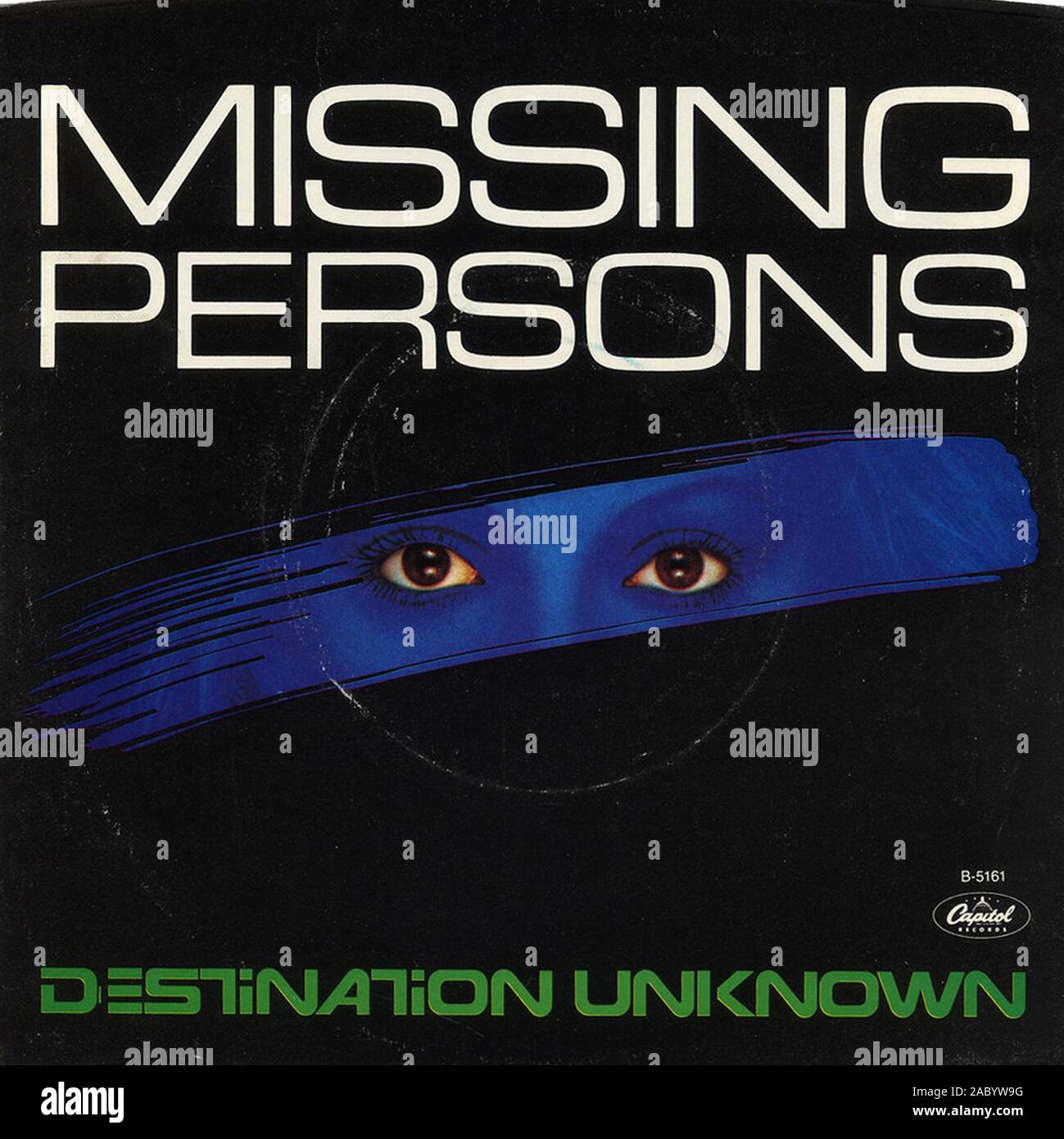 Missing Persons - Destination Unknown - Vintage vinyl album cover Stock Photo - Alamy