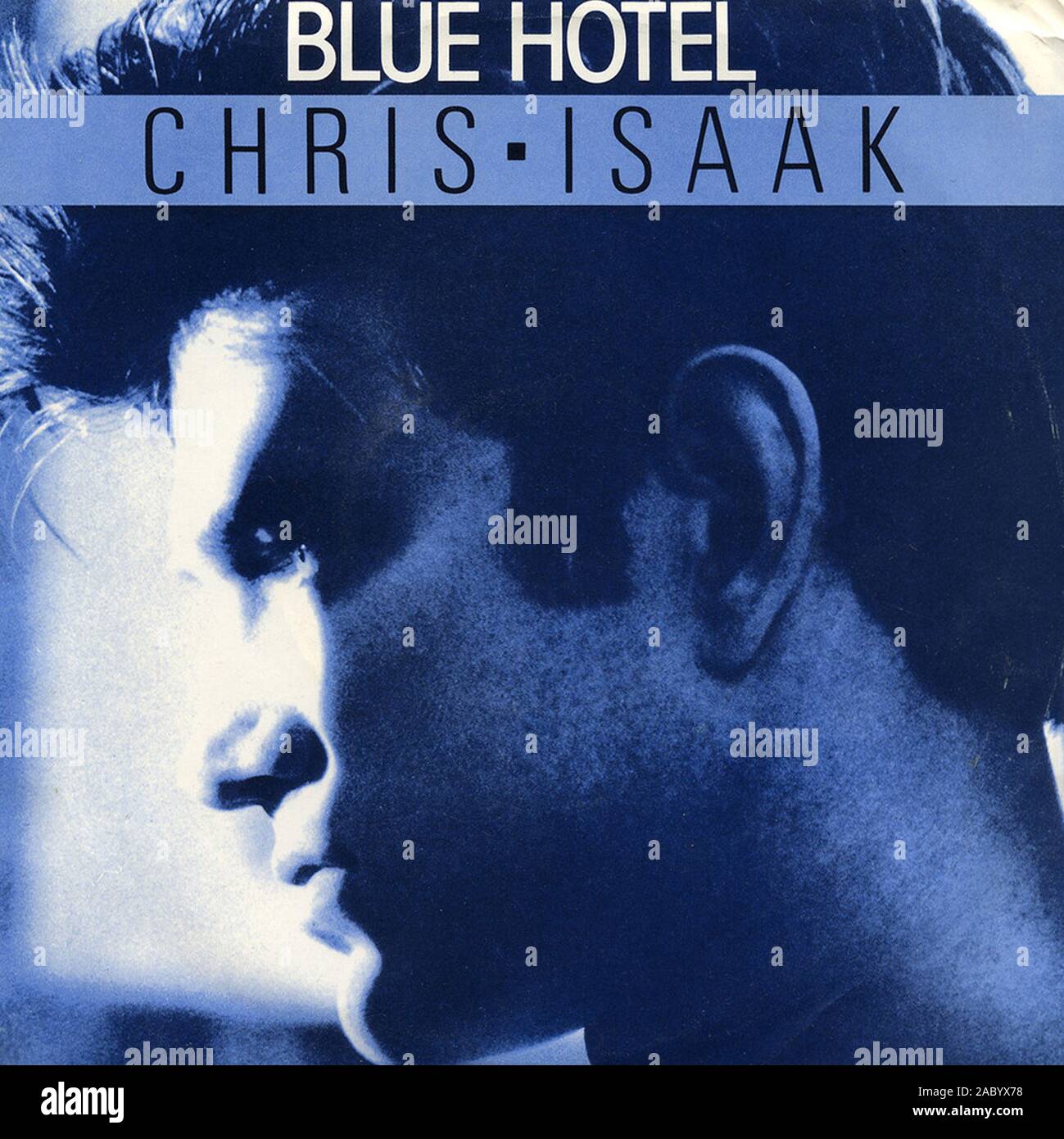 Chris Isaak - Blue Hotel - Vintage vinyl album cover Stock Photo - Alamy