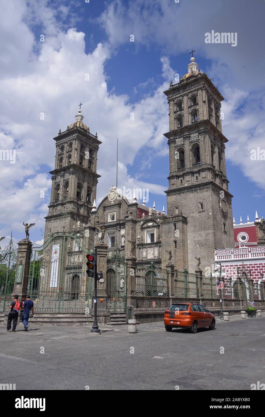 Kathedrale, Puebla, Mexiko Stock Photo - Alamy