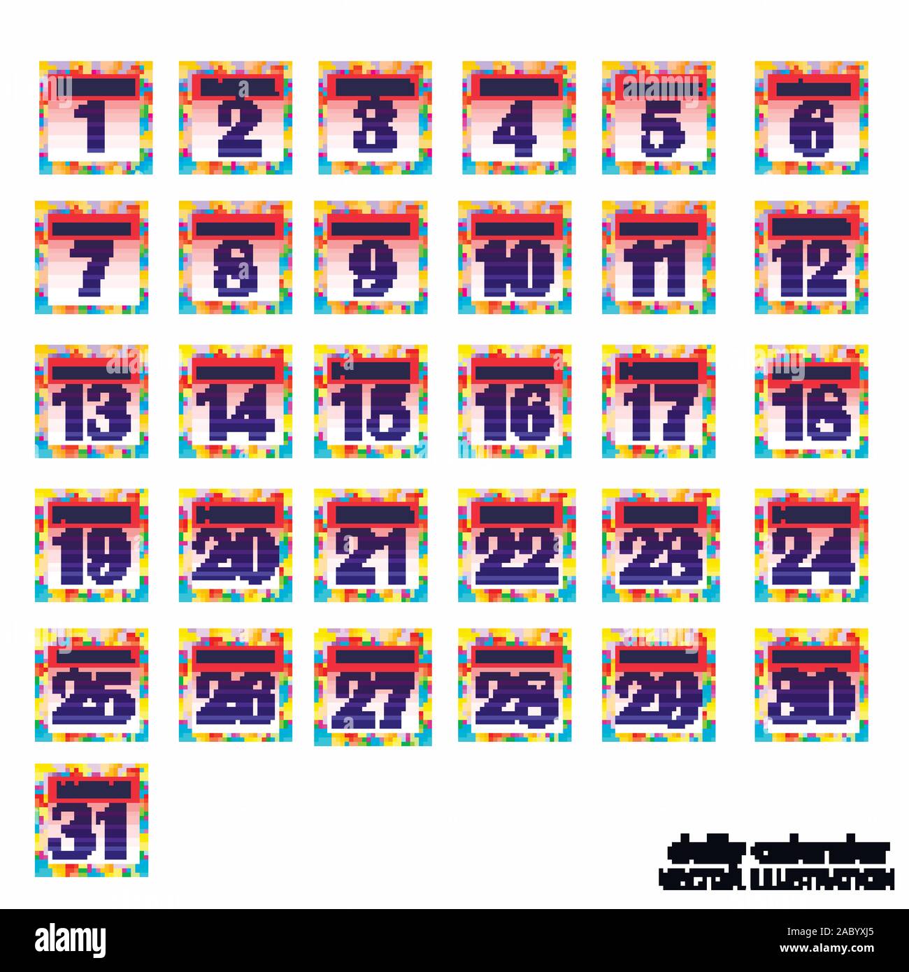 Days of week calendar icon hi-res stock photography and images - Alamy