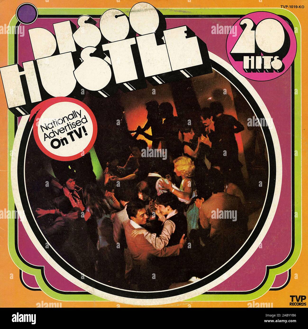 Disco Hustle - Vintage vinyl album cover Stock Photo - Alamy