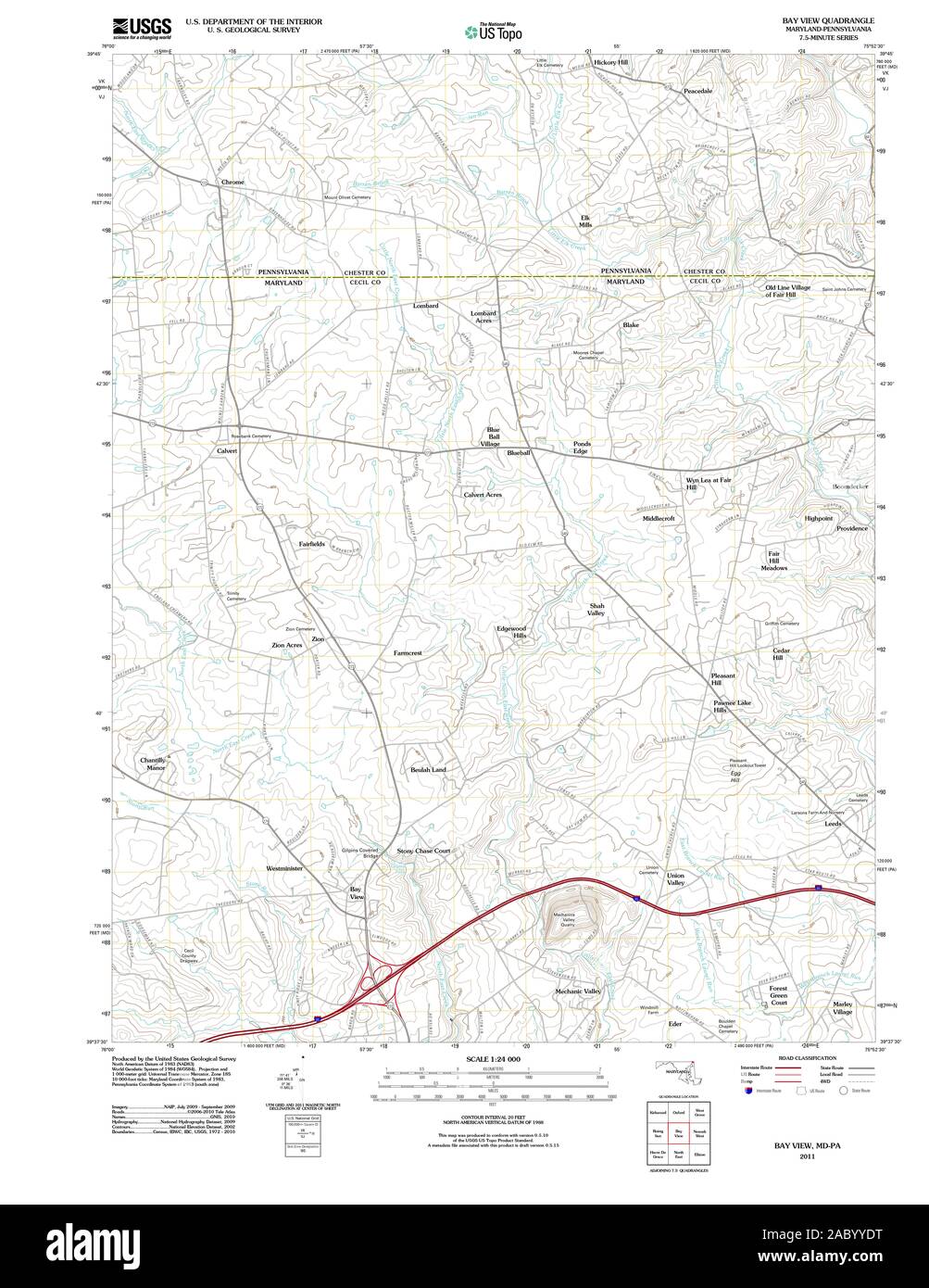 Map of bay view Cut Out Stock Images & Pictures - Alamy