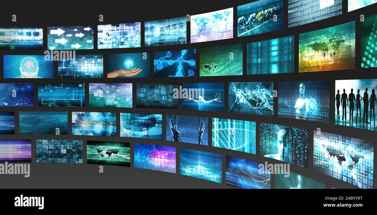 Digital Abstract Background with Multimedia Technology Art Stock Photo ...