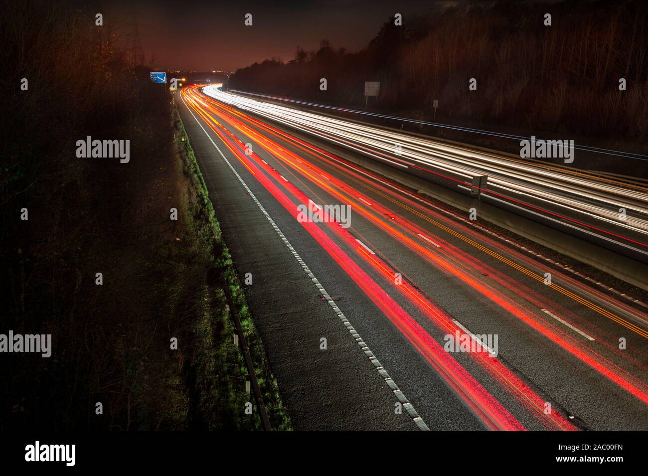 Overhead night motorway hi-res stock photography and images - Alamy