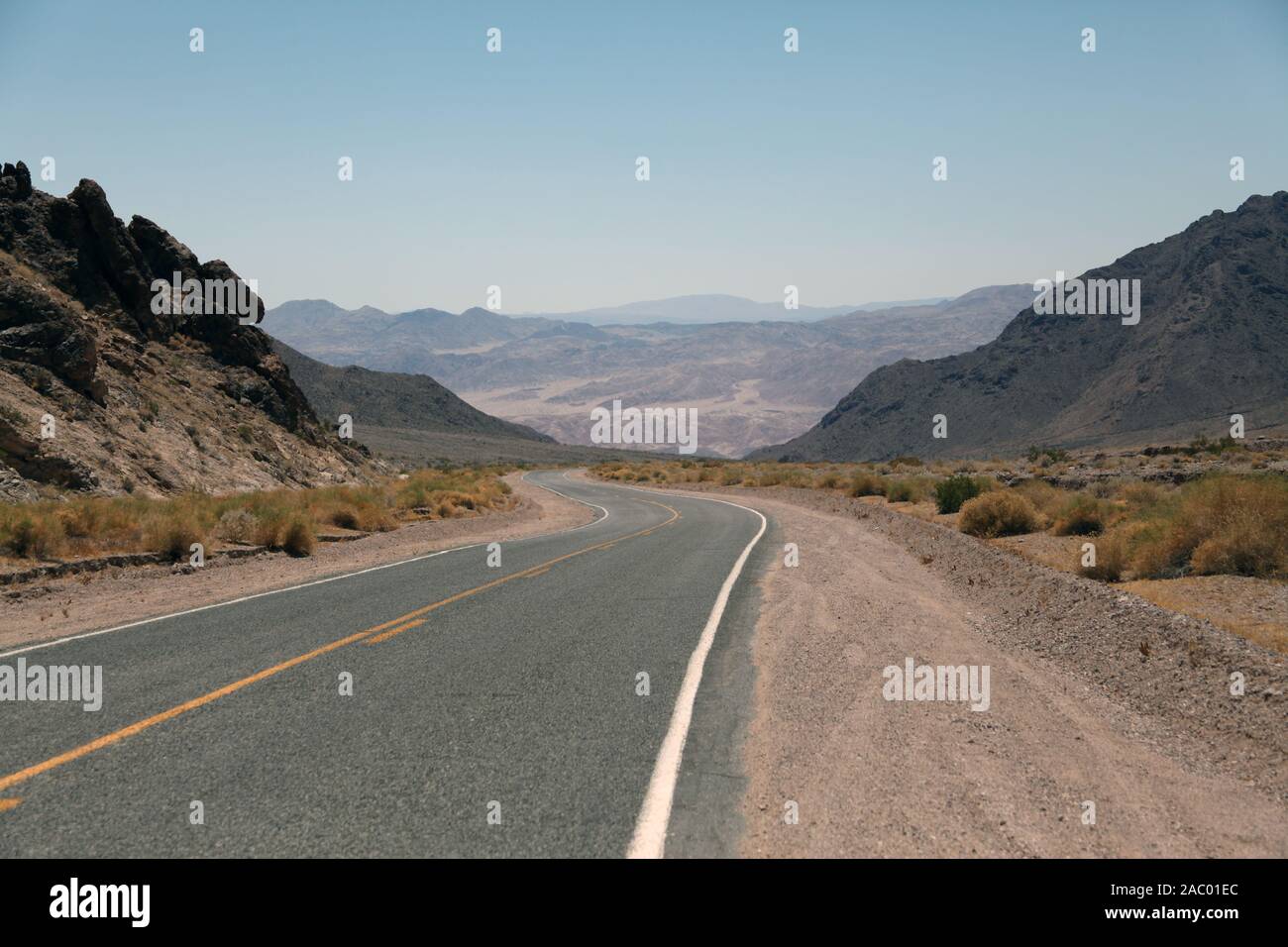 Road in death Valley Nevada USA Stock Photo - Alamy