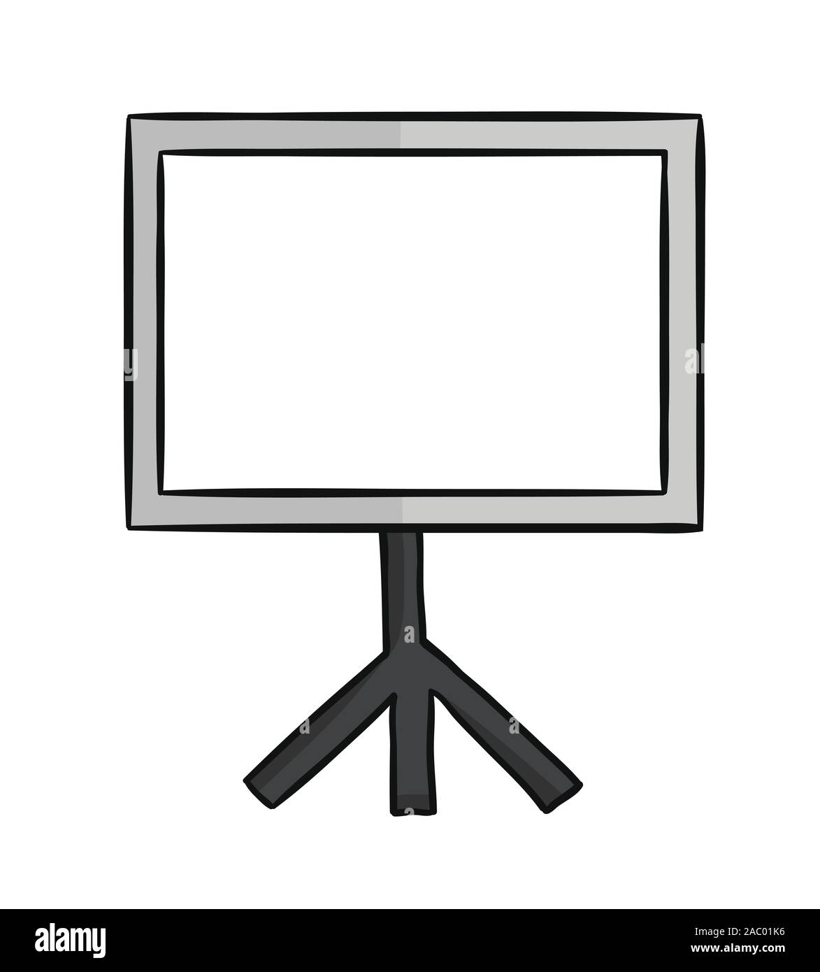 Hand drawn vector illustration of blank presentation chart Stock Vector ...