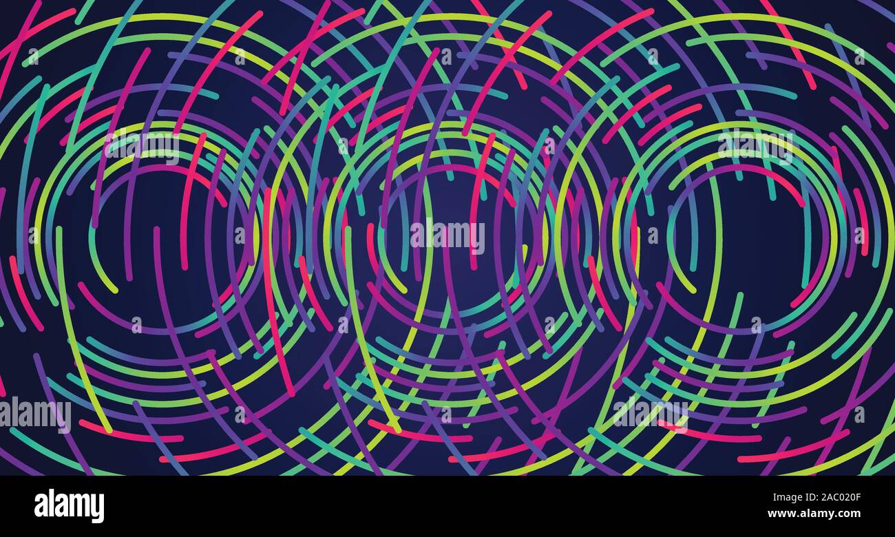 Neon blue circles design Stock Vector Images - Alamy