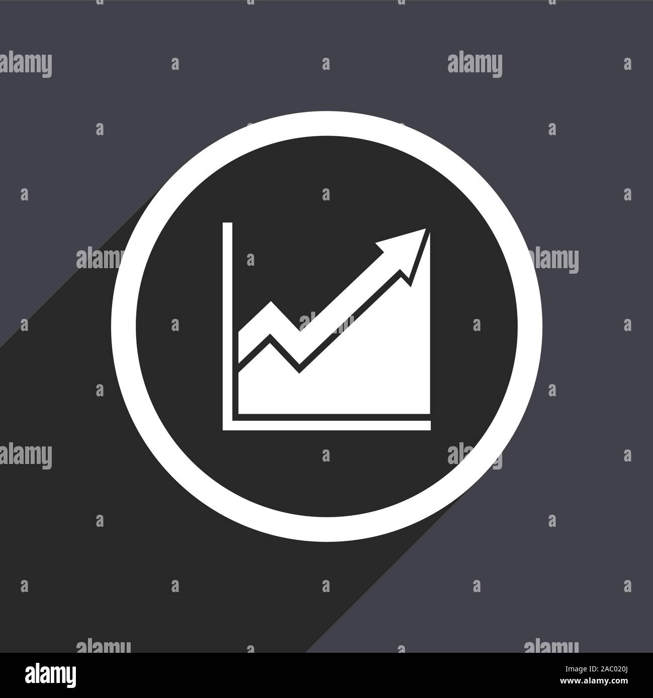 Graph icon. Flat design grey square vector button Stock Vector Image ...