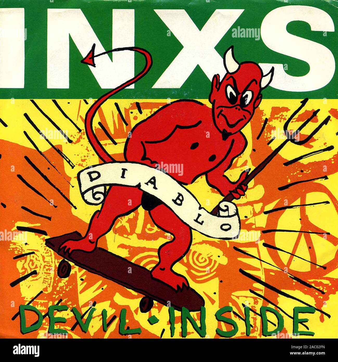INX - Devil Inside - Vintage vinyl album cover Stock Photo - Alamy