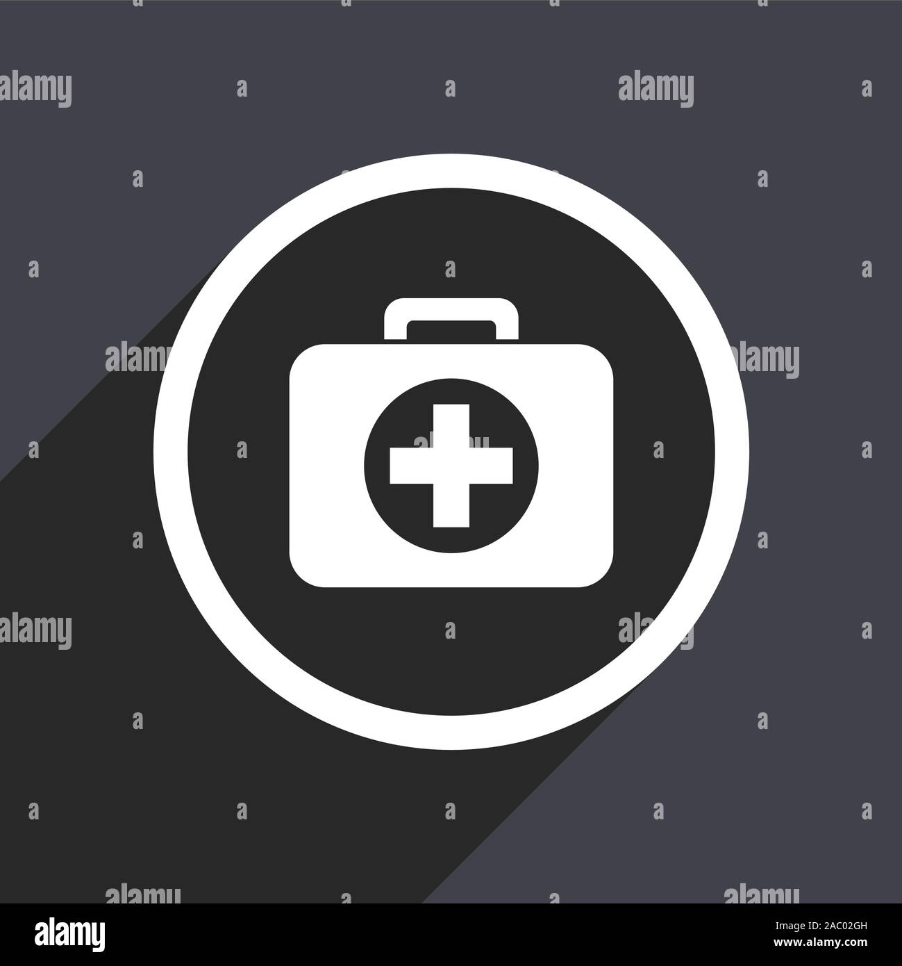 First aid icon. Flat design grey square vector button Stock Vector ...