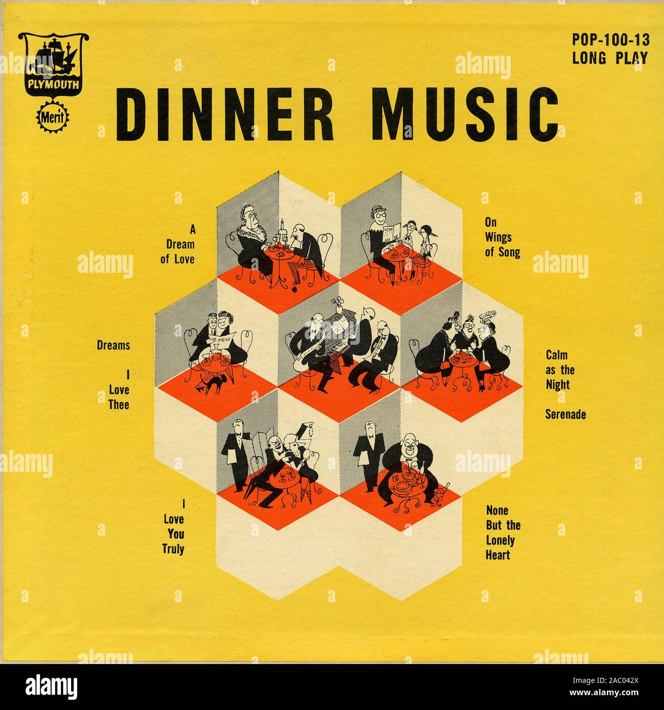 Dinner Music - Vintage vinyl album cover Stock Photo - Alamy