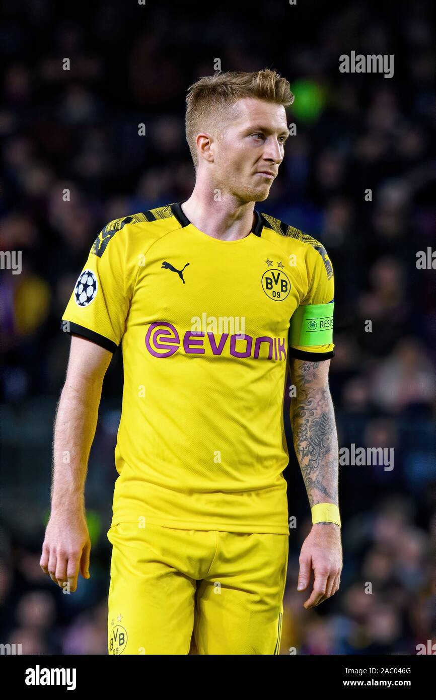 BARCELONA - NOV 27: Marco Reus plays at the Champions League match ...