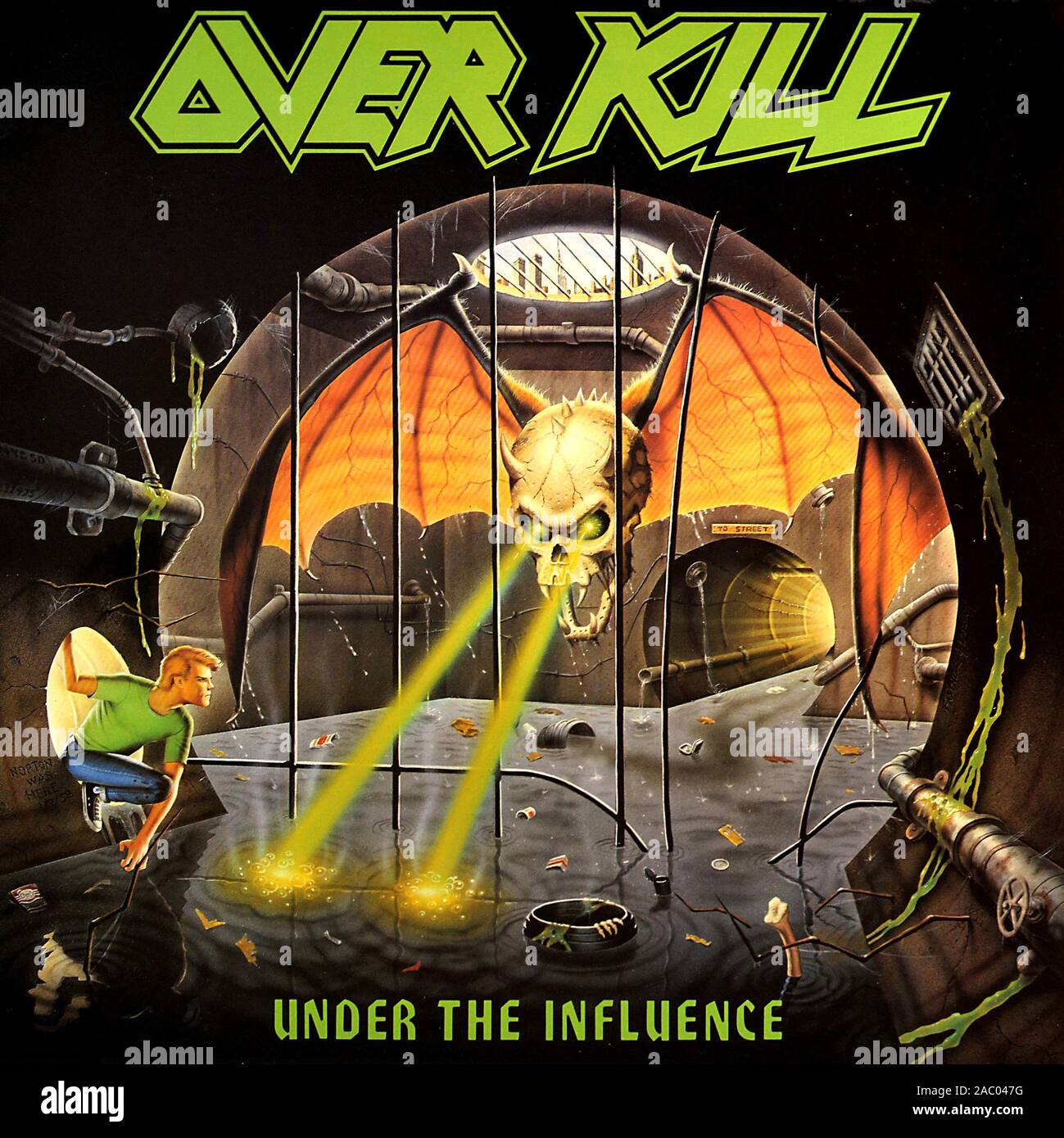 OVERKILL Under the Influence - Vintage vinyl album cover Stock Photo ...