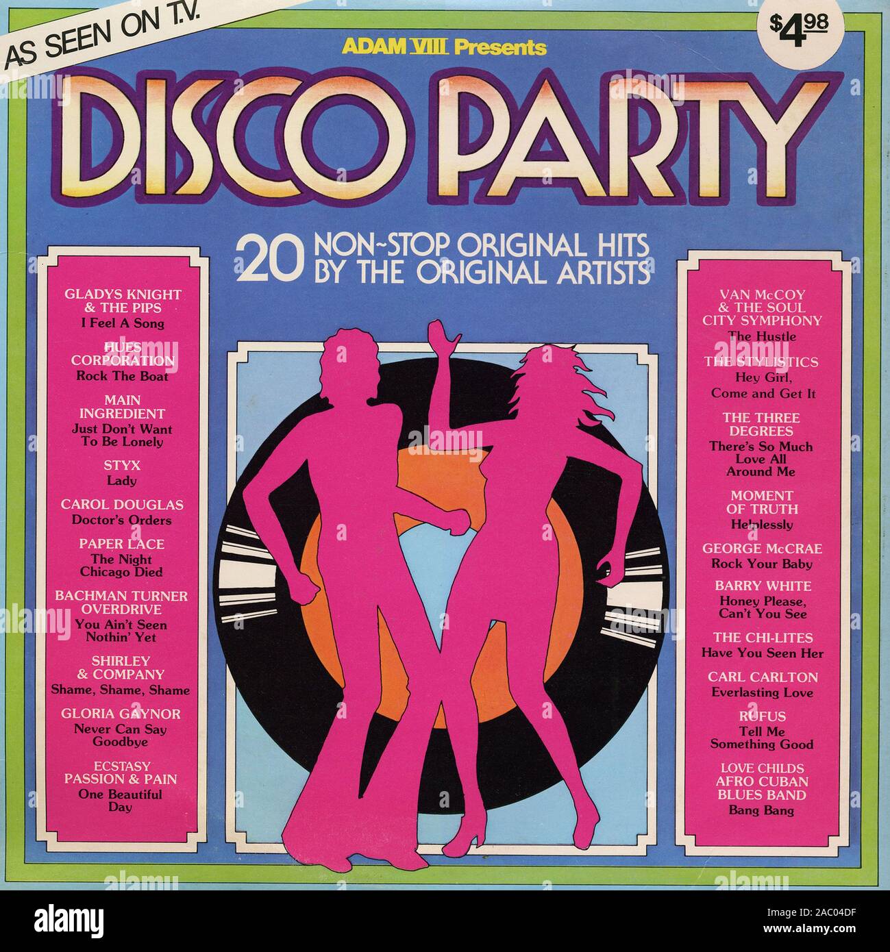 Disco Party - Vintage vinyl album cover Stock Photo - Alamy