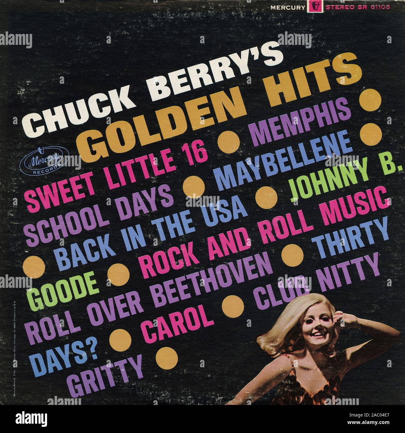 Chuck Berry's Golden Hits - Vintage vinyl album cover Stock Photo - Alamy