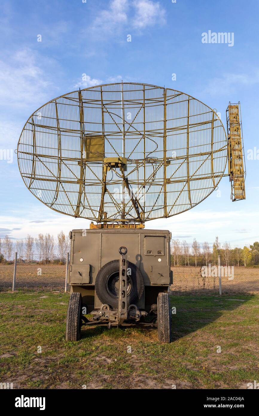 Old russian air defence radar in a military museum Stock Photo - Alamy