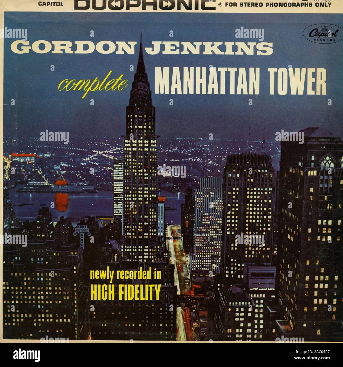 Complete Manhattan Tower Gordon Jenkins - Vintage vinyl album cover Stock Photo - Alamy