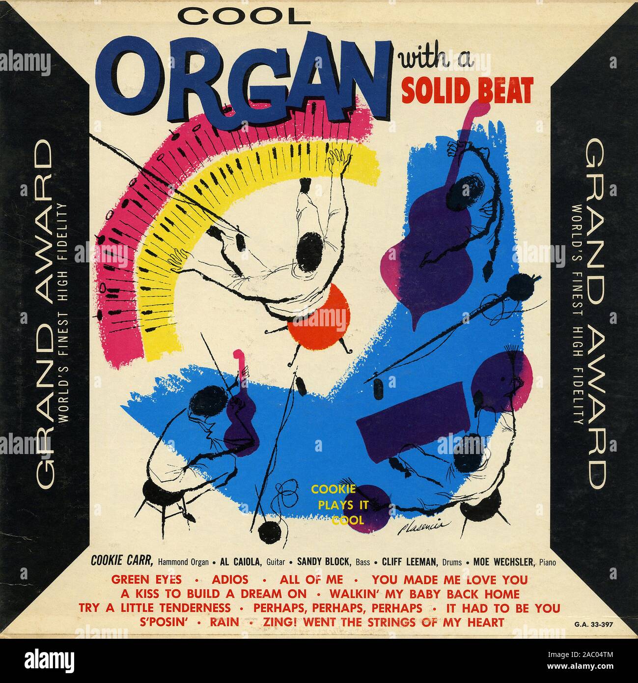 Cool Organ With A Solid Beat - Vintage vinyl album cover Stock Photo ...