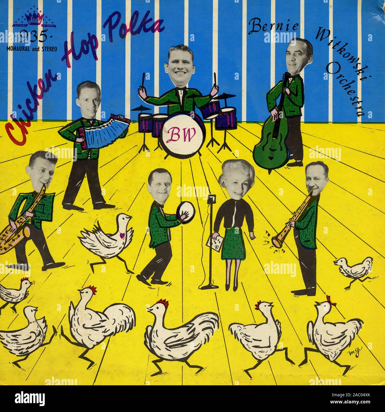 Chicken Hop Polka - Vintage vinyl album cover Stock Photo - Alamy