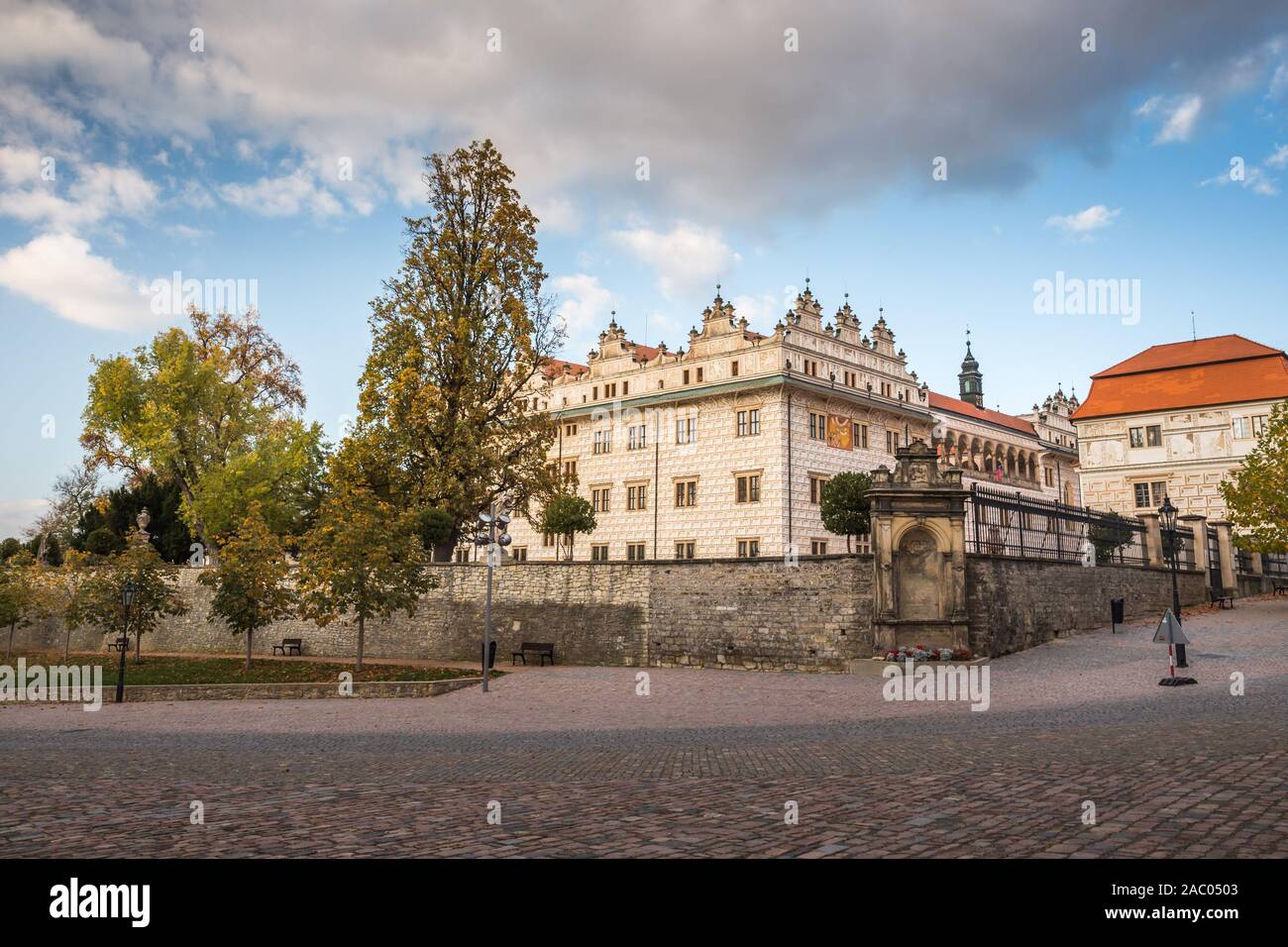 View of Litomysl Castle, one of the largest Renaissance castles in the ...