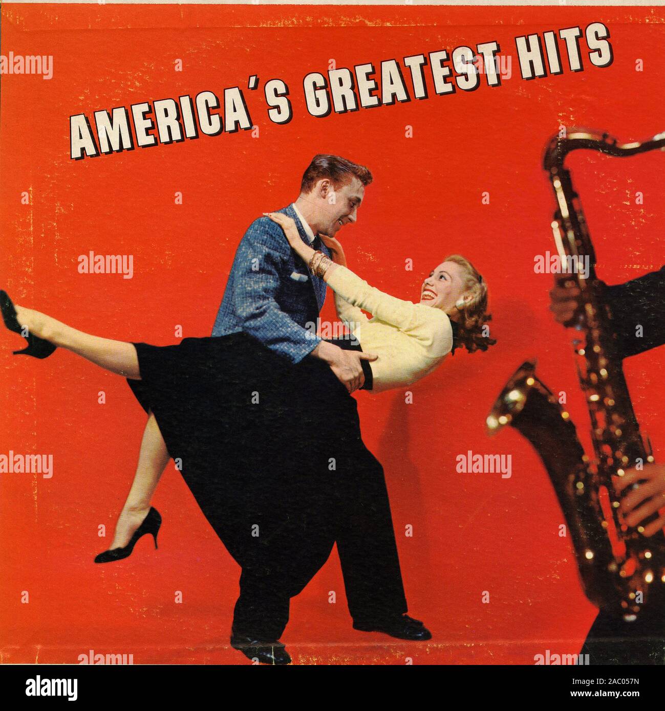 America's Greatest Hits - Vintage vinyl album cover Stock Photo - Alamy