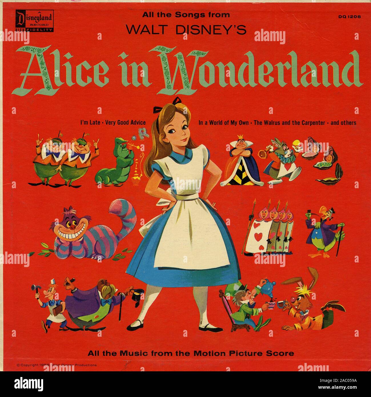 Alice In Wonderland - Vintage vinyl album cover Stock Photo - Alamy