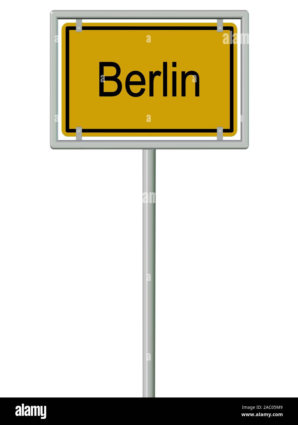 City sign Berlin against white background, illustration Stock Photo - Alamy