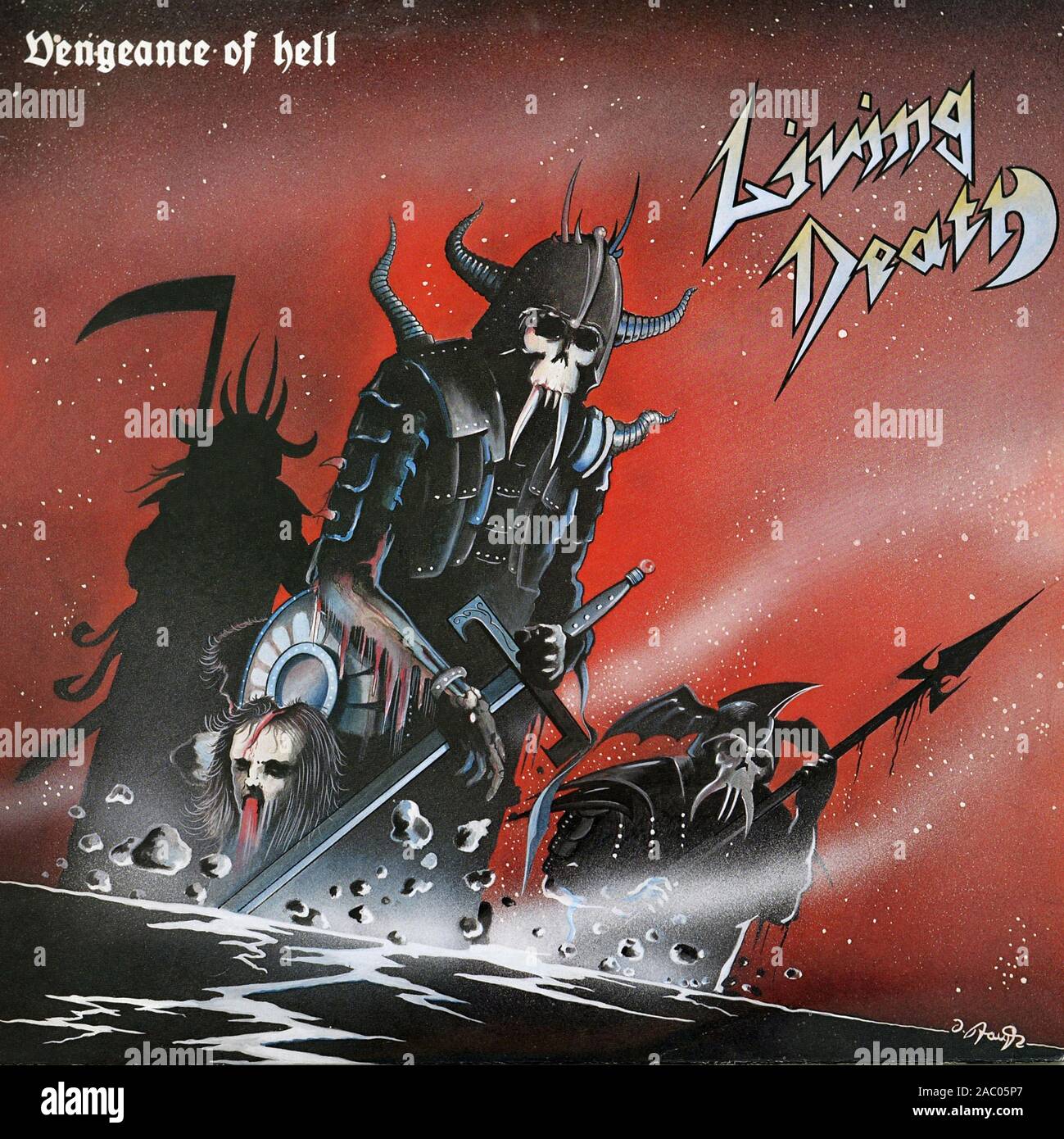 LIVING DEATH Vengeance Of Hell - Vintage vinyl album cover Stock Photo ...