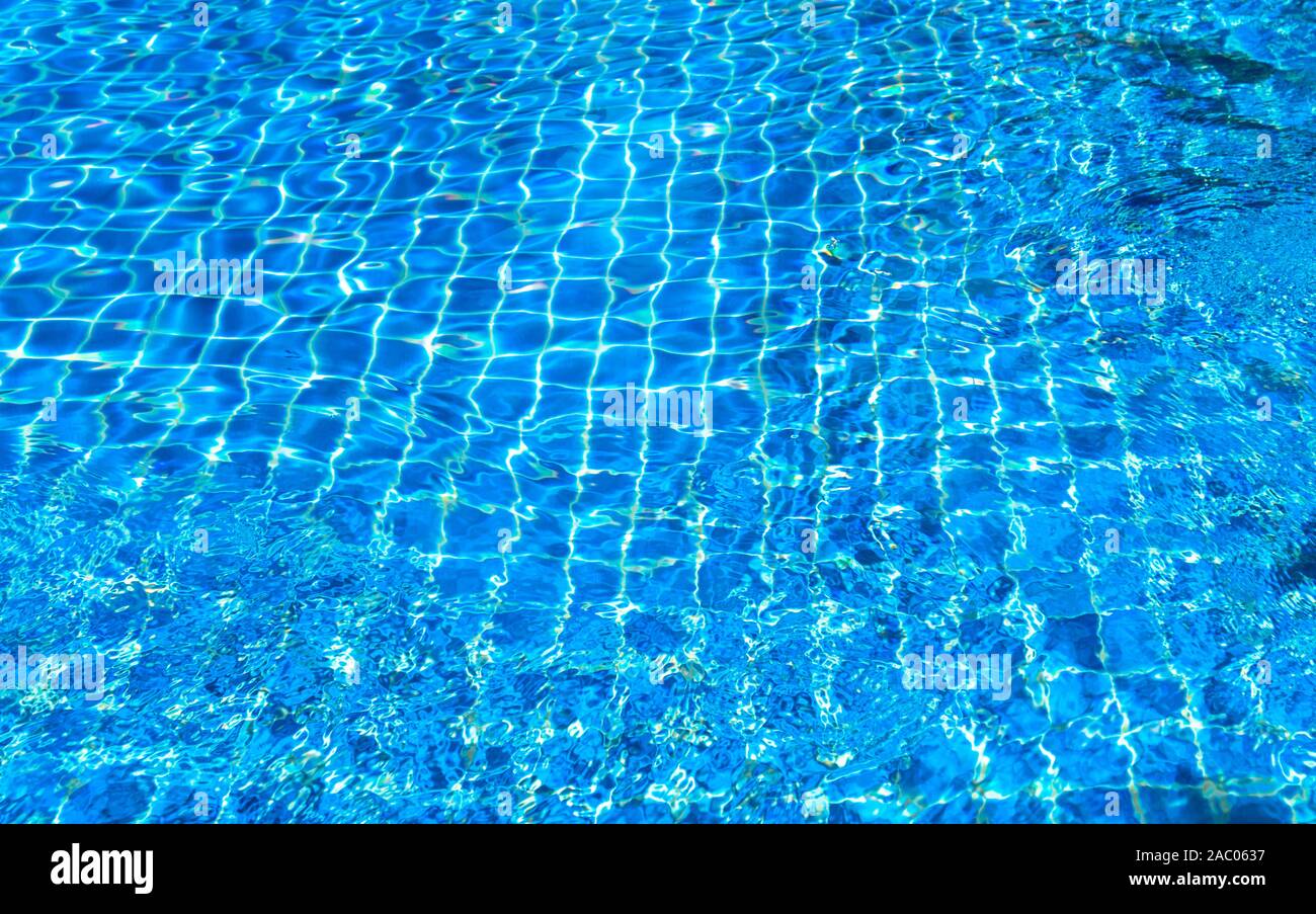 blue water in swimming pool beside the house Stock Photo - Alamy