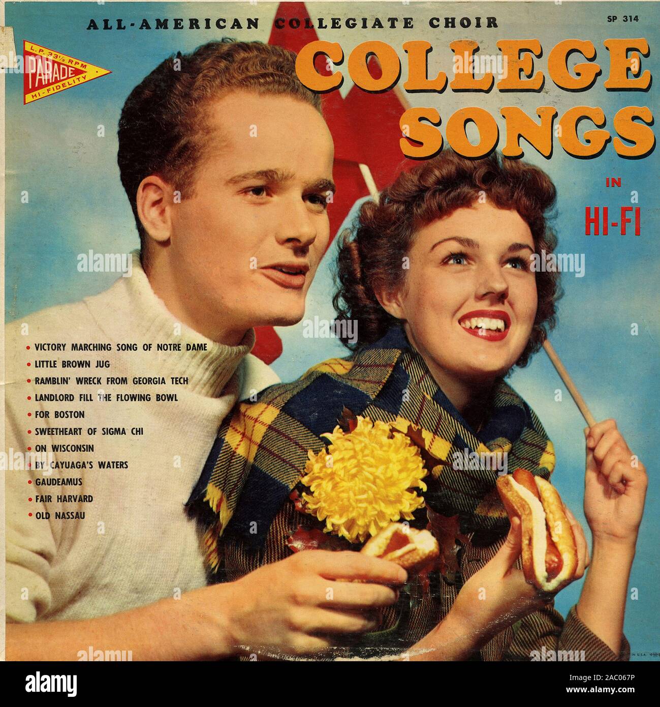 College Songs In Hi-Fi - Vintage vinyl album cover Stock Photo - Alamy