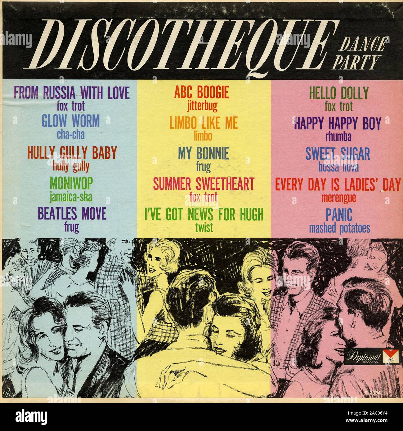 Discotheque Dance Party - Vintage vinyl album cover Stock Photo - Alamy