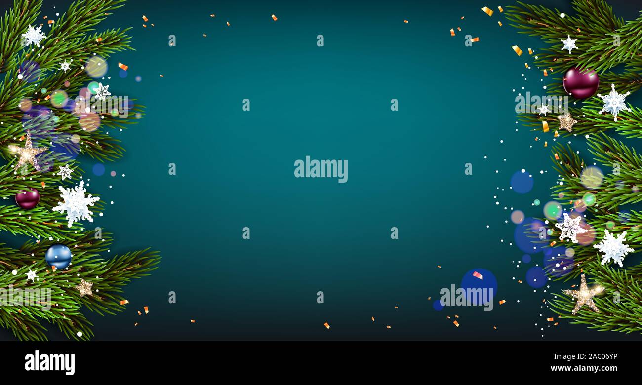 Christmas border blue Stock Vector Images - Alamy