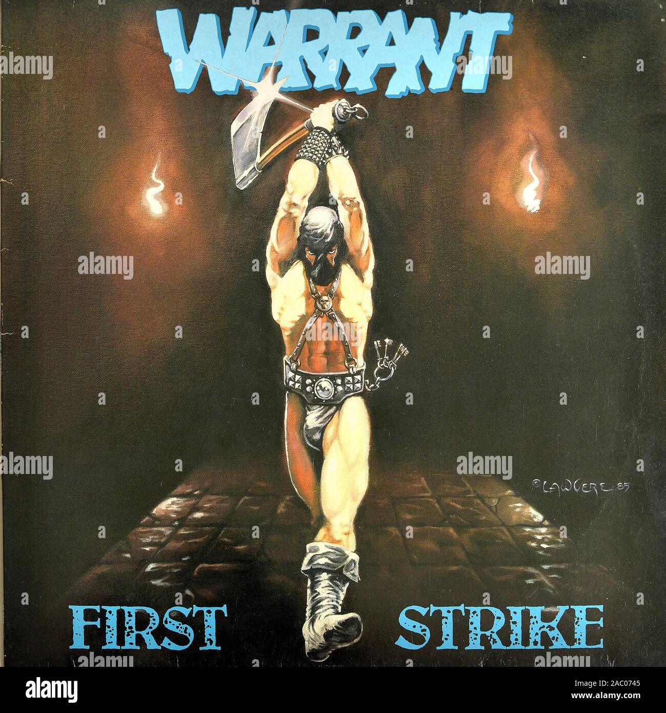 WARRANT First Strike - Vintage vinyl album cover Stock Photo - Alamy
