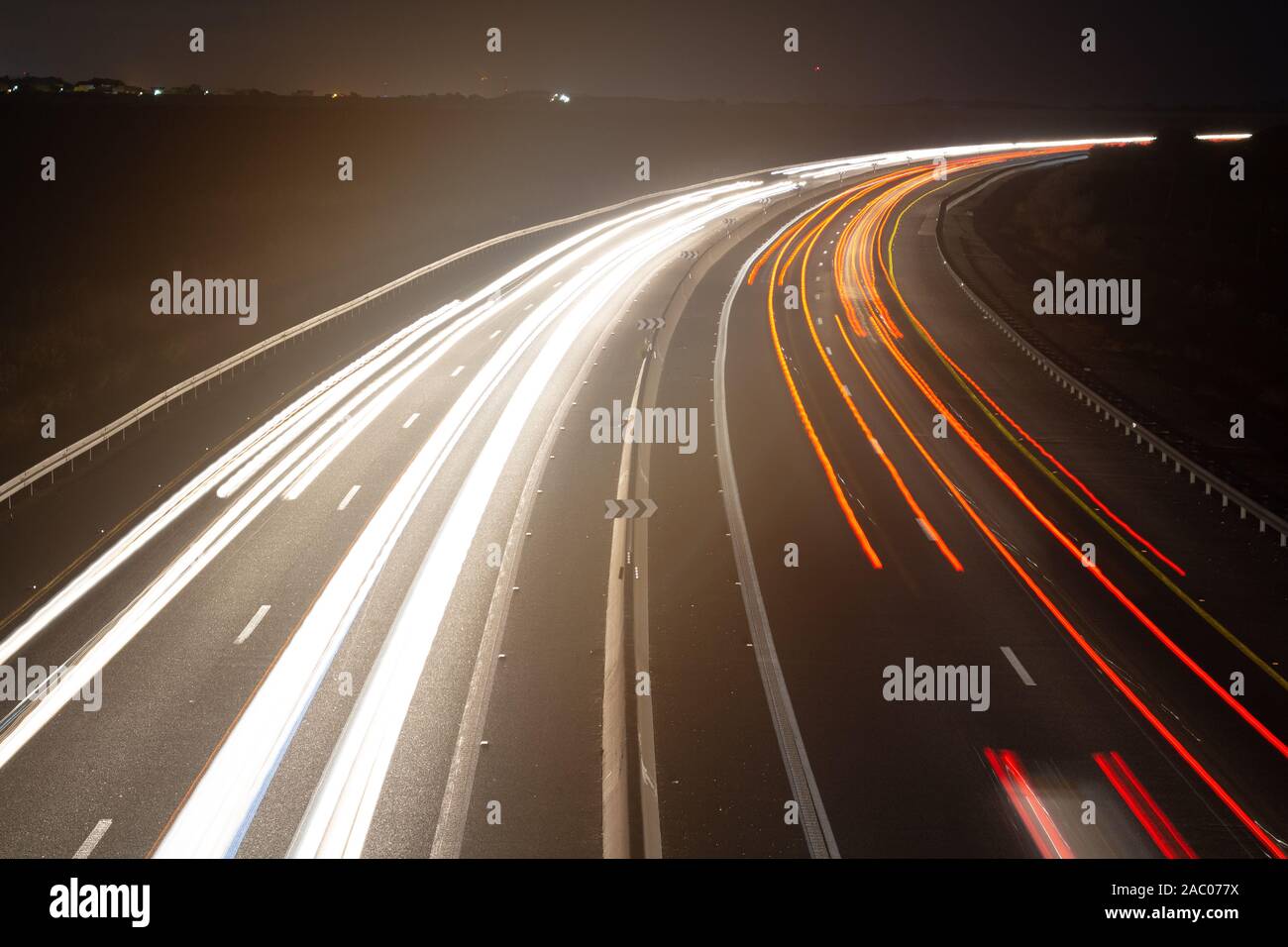 Moving Cars in the night Stock Photo - Alamy