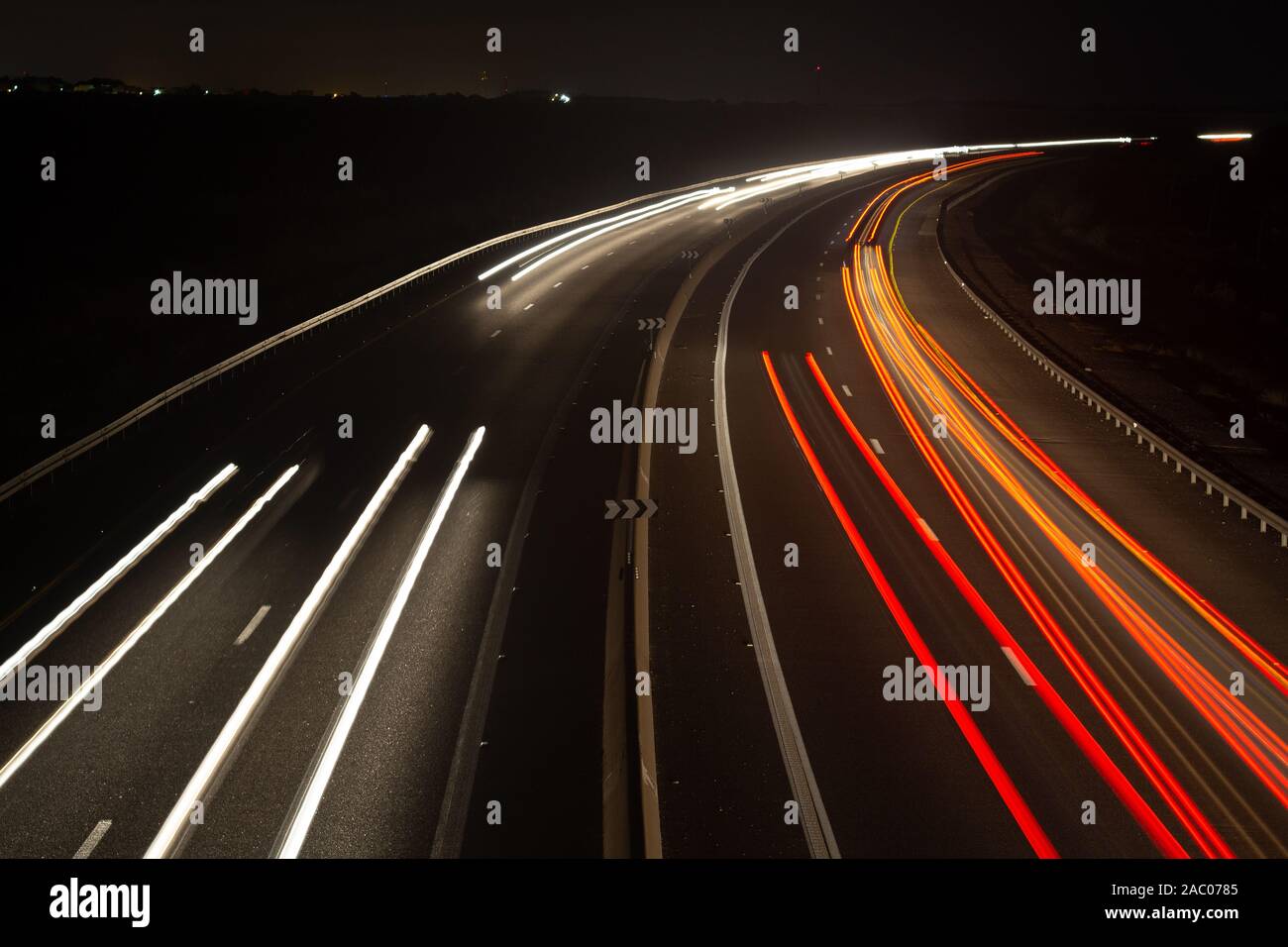 Moving Cars in the night Stock Photo - Alamy