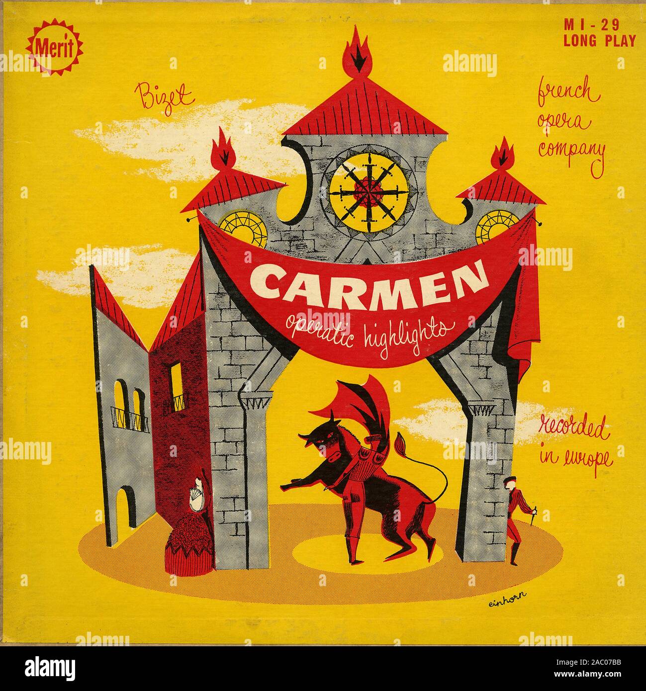 Carmen Operatic Highlights - Vintage vinyl album cover Stock Photo - Alamy