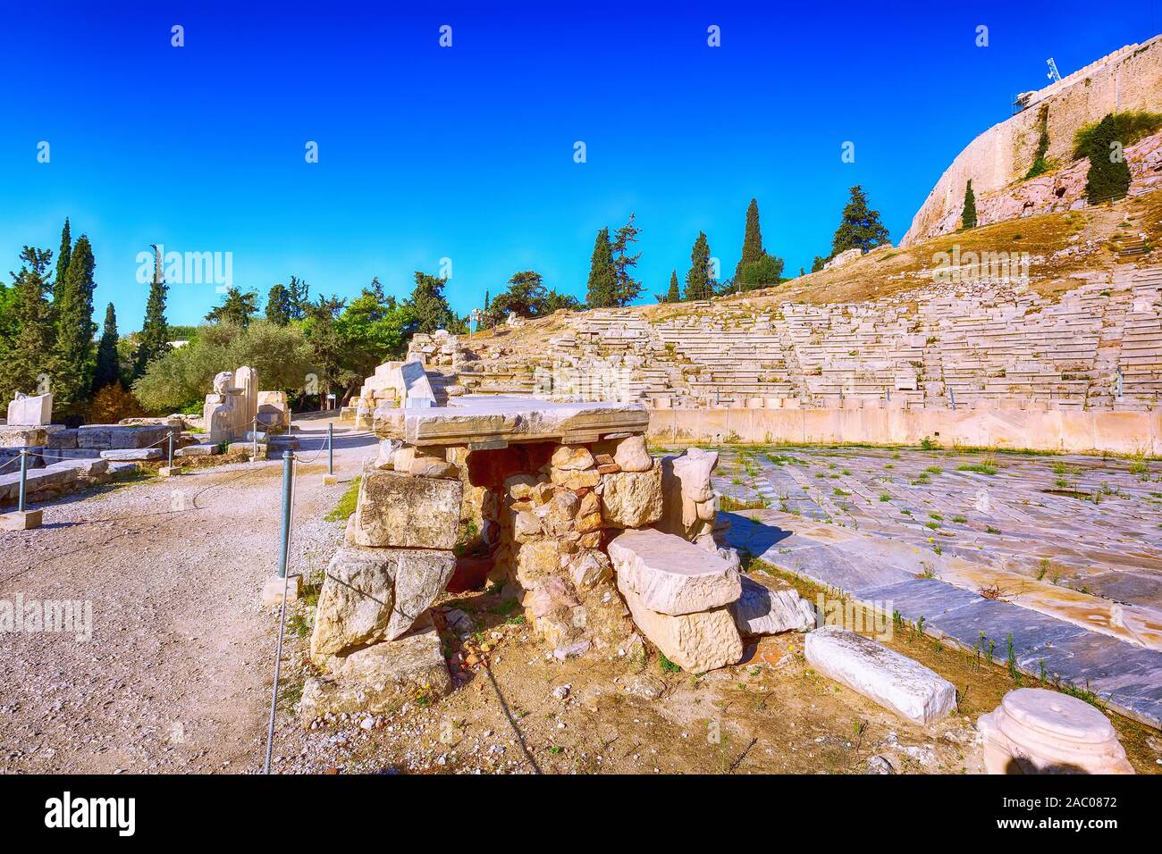 famous landmark Acropolis of Athens, Greece old ruins Stock Photo - Alamy