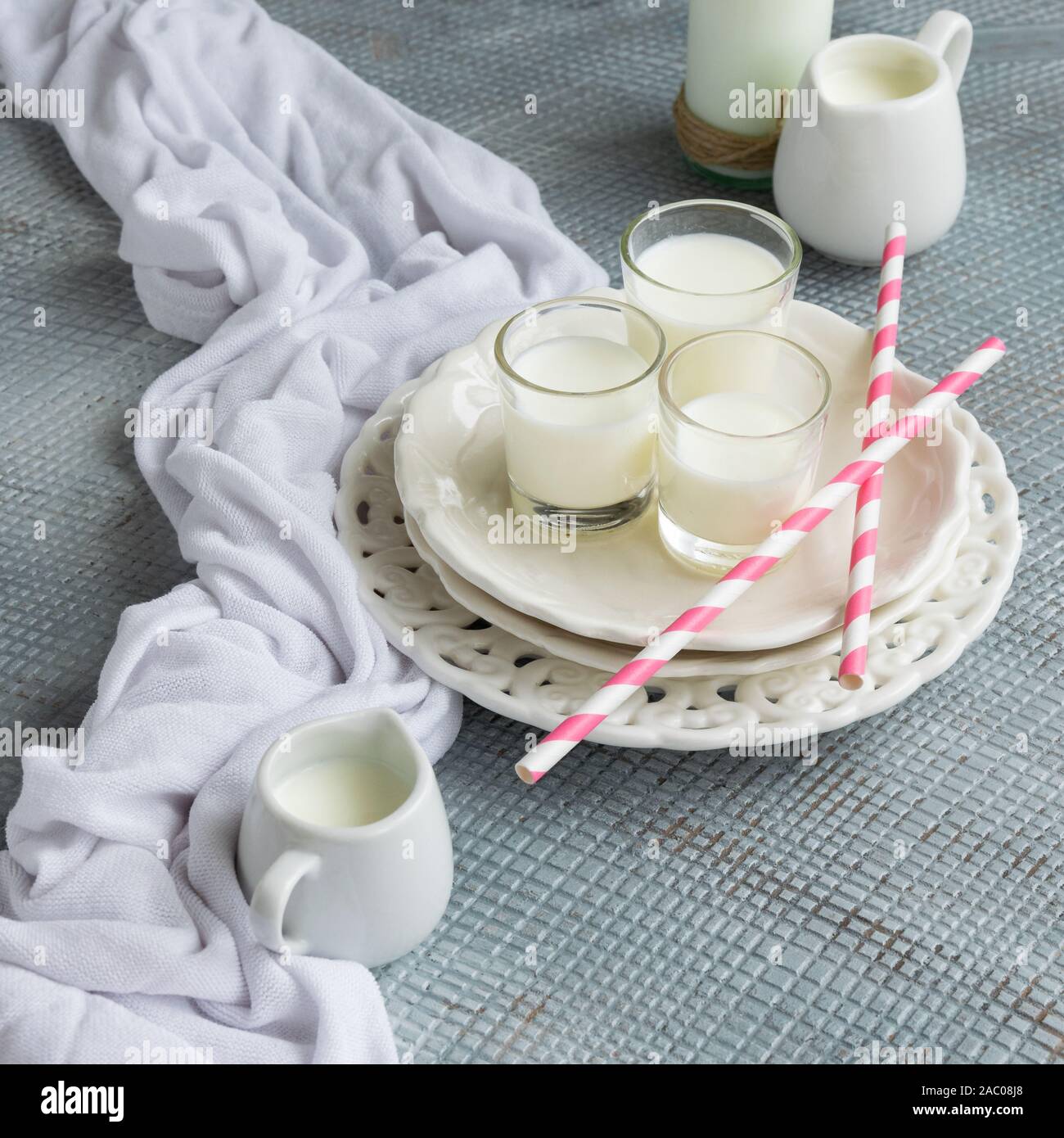 Fresh milk beverage. Healthy nutrition ingredient, dairy themes Stock ...